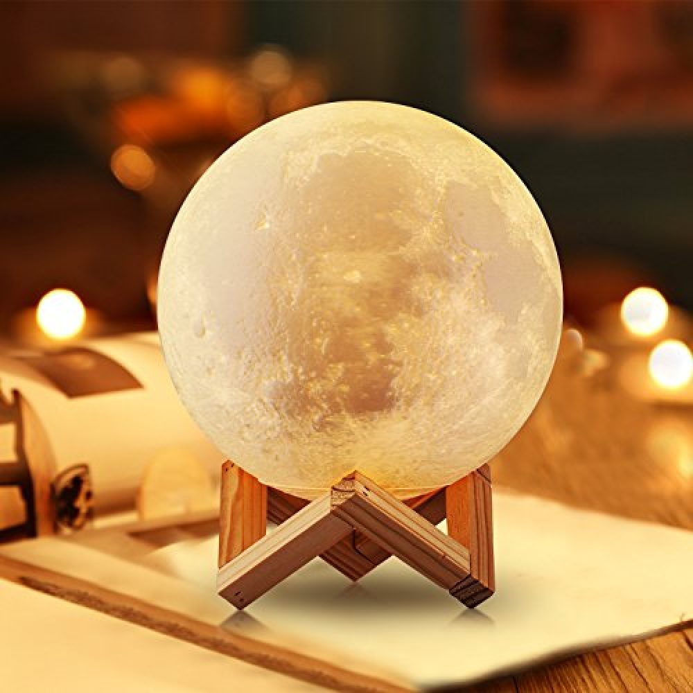 7.3″ Large Moon Light, AED 3D Printing Moon Lamp with Touch Sensor ...