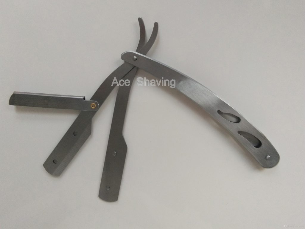 Stainless Steel Metal Barber Folding Shaving Straight Razor Replaceable ...