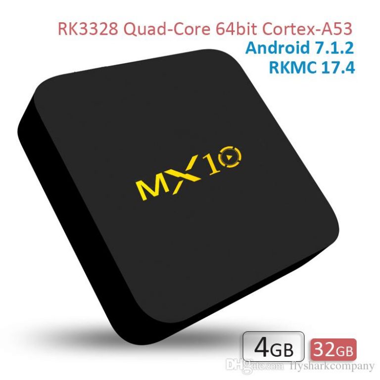 Rockchip Android TV Box MX10 4GB RAM 32GB ROM 4K IPTV Android7.1 2.4G ...