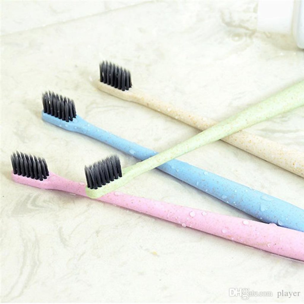 Wheat Straw, soft Environmental Portable Wheat Straw Handle Toothbrush ...