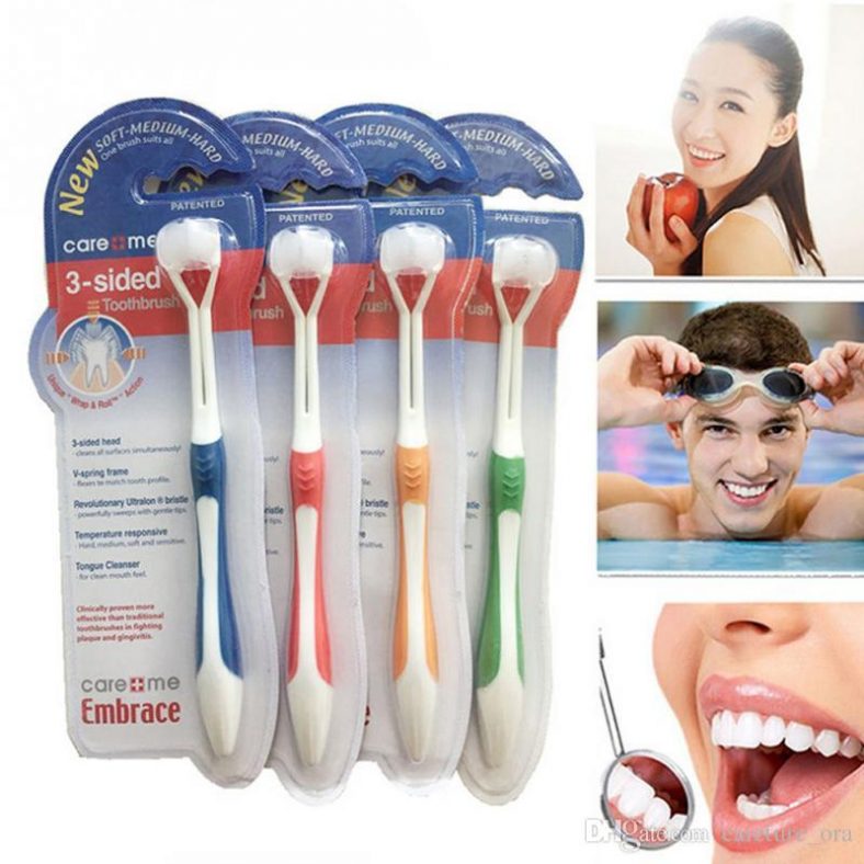 Adult 3 sided Toothbrushes For Sale Ultra Soft Toothbrush 3-Sided ...