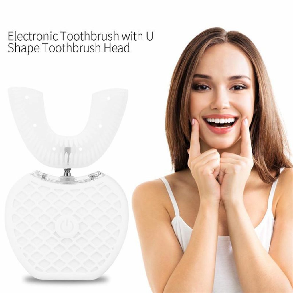 Ultrasonic Wave Electric Toothbrush Automatic Silicone U shaped ...