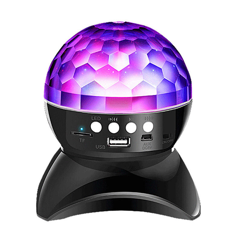 Wireless bluetooth Crystal Magic Ball Speaker Colorful Rotating Stage ...